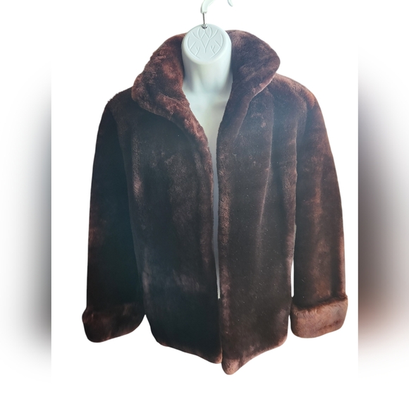 Sears | Jackets & Coats | Sears Roebuck Womens Brown Kerrybrooke Mouton ...